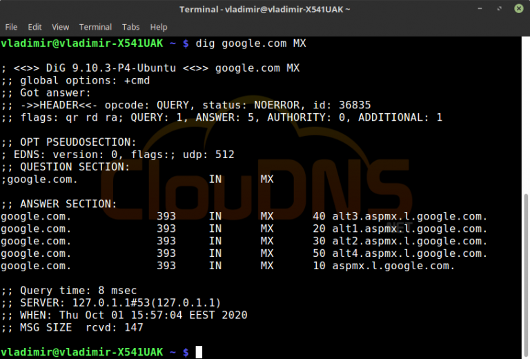 Linux dig command, how to install it and use it - ClouDNS Blog